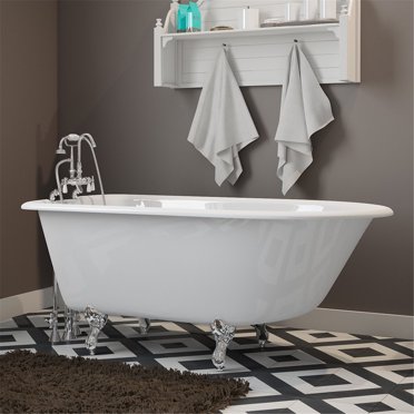 Cambridge Plumbing DES-NH-CP-SP 71 in. Scorched Platinum Cast Iron ...