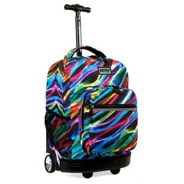 "Rockland 17"" School Wheeled Roller Bookbag with Double Skate Wheels ...
