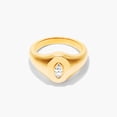 5x3mm Marquise Cut Solitaire Dome Signet Engagement Ring 925 Sterling ...