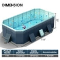"MONEHANE Foldable Outdoor Pool, Large Above Ground Pool for Kids and ...