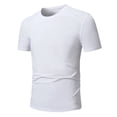 BangWanChi Mens Summer T-Shirts Men's Short Sleeved Round Neck Training ...