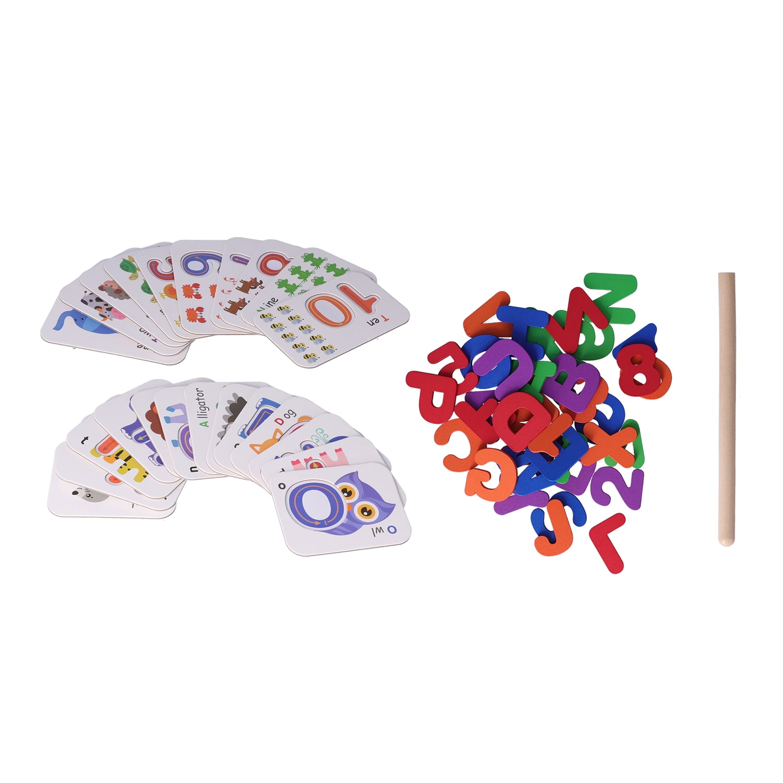 Buy Number And Alphabet Flash Cards Set, Cute Pattern Children Matching ...