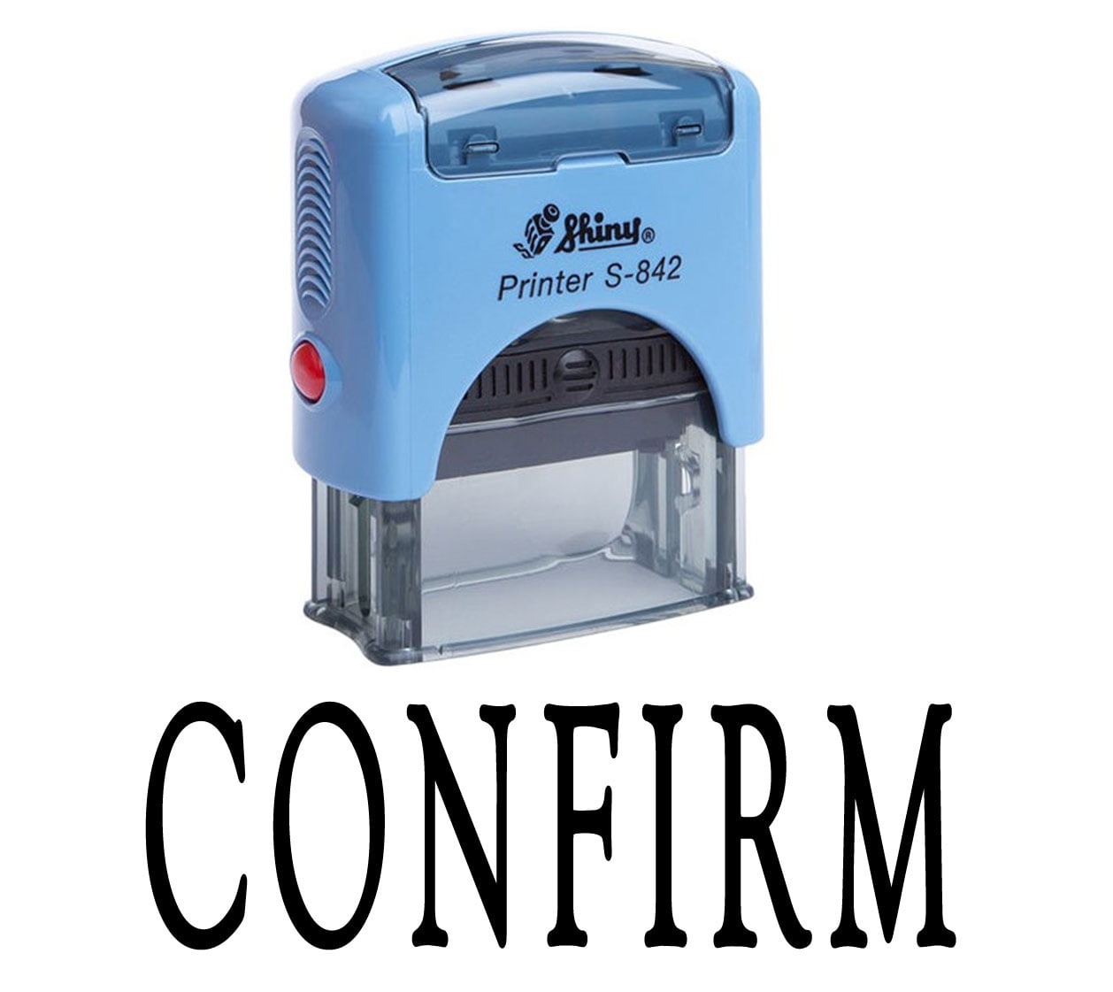 CONFIRM Self Inking Rubber Stamp Custom Shiny Office Stationary Stamp ...
