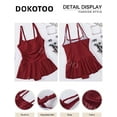 Dokotoo Women's Red One Piece Swimdress Ruched Skirted Swimsuit ...