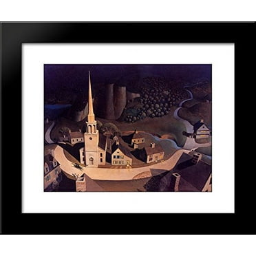 Stone city, Iowa 20x24 Framed Art Print by Grant Wood - Walmart.com