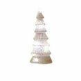 Floleo Christmas Lighted Glass Christmas Trees Small Tabletop Xmas Tree Decorations Mercury