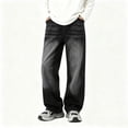 Boys Baggy Hip Hop Jeans Straight Leg Wide Leg Skater Denim Pants ...