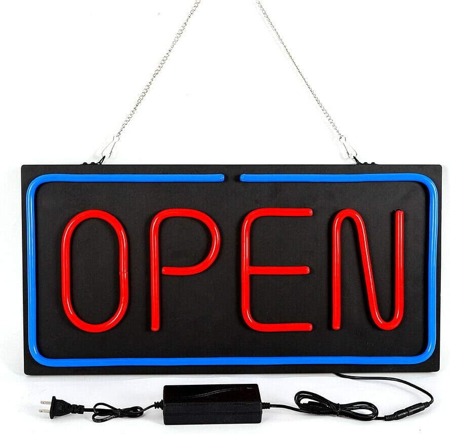 Bright Neon Open Sign Light Big Horizontal Open Sign for Business ...
