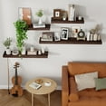36inch Industrial Floating Shelves, 8 inch Deep Solid Wood Wall Mounted ...