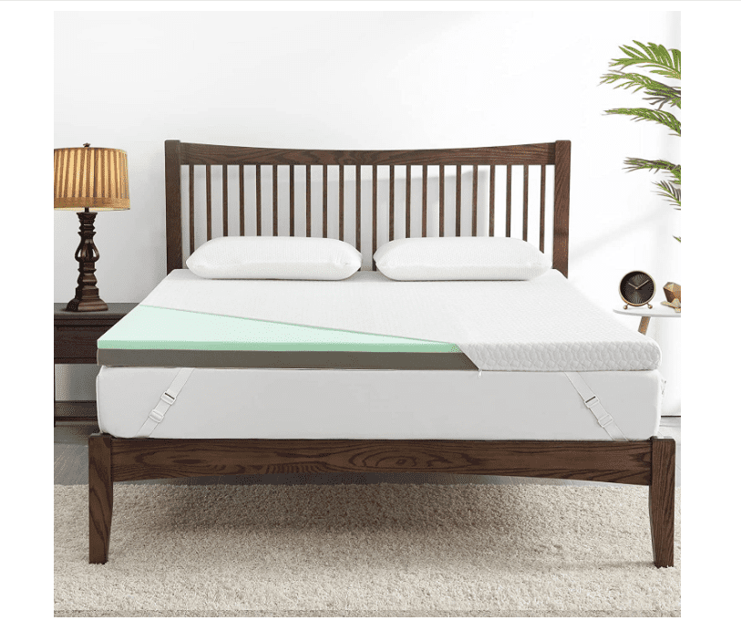 Mattress Topper Queen, 3 Inch Dual Layer Memory Foam Mattress Topper ...