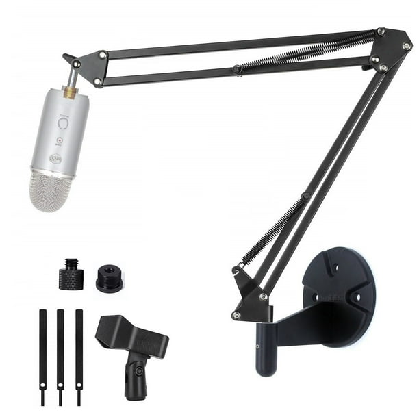 Microphone Wall Mount, Foldable Mic Holder Clip for Blue Yeti X S Nano ...