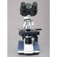 AmScope 2500X LED Binocular Compound Microscope w 3D-Stage, Book & 100 ...