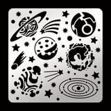 Planet Pattern Metal Stencils 6.14 inch Square Metal Planet Pattern ...