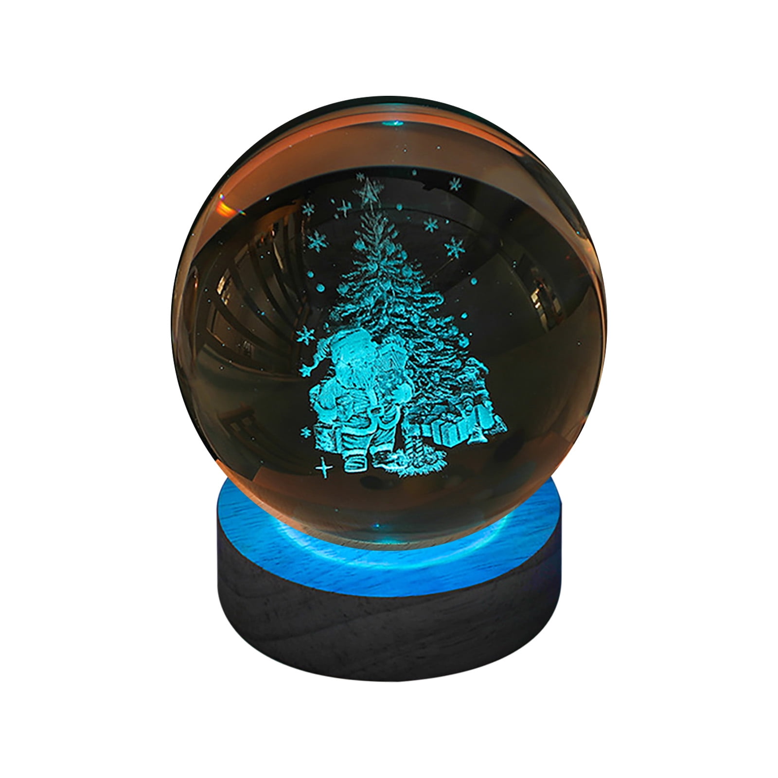 3D Glowing Planetary Galaxy Astronaut Crystal Ball Night Lights, LED ...