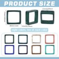 80Pcs 8 Colors Acrylic Bead Frame Imitation Gemstone Style Rhombus ...
