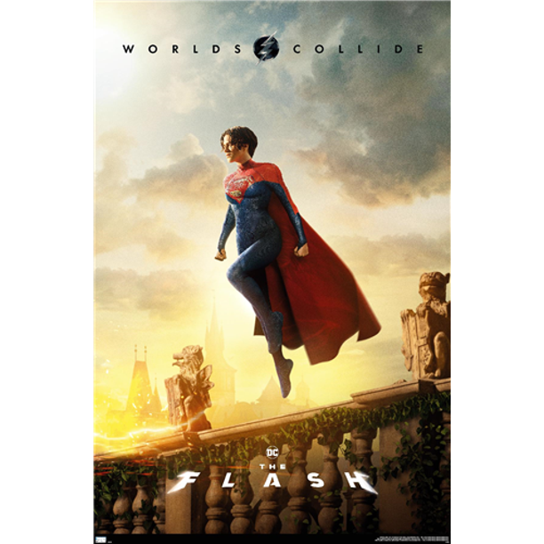 DC Comics Movie The Flash - Supergirl Flying One Sheet Wall Poster, 14. ...