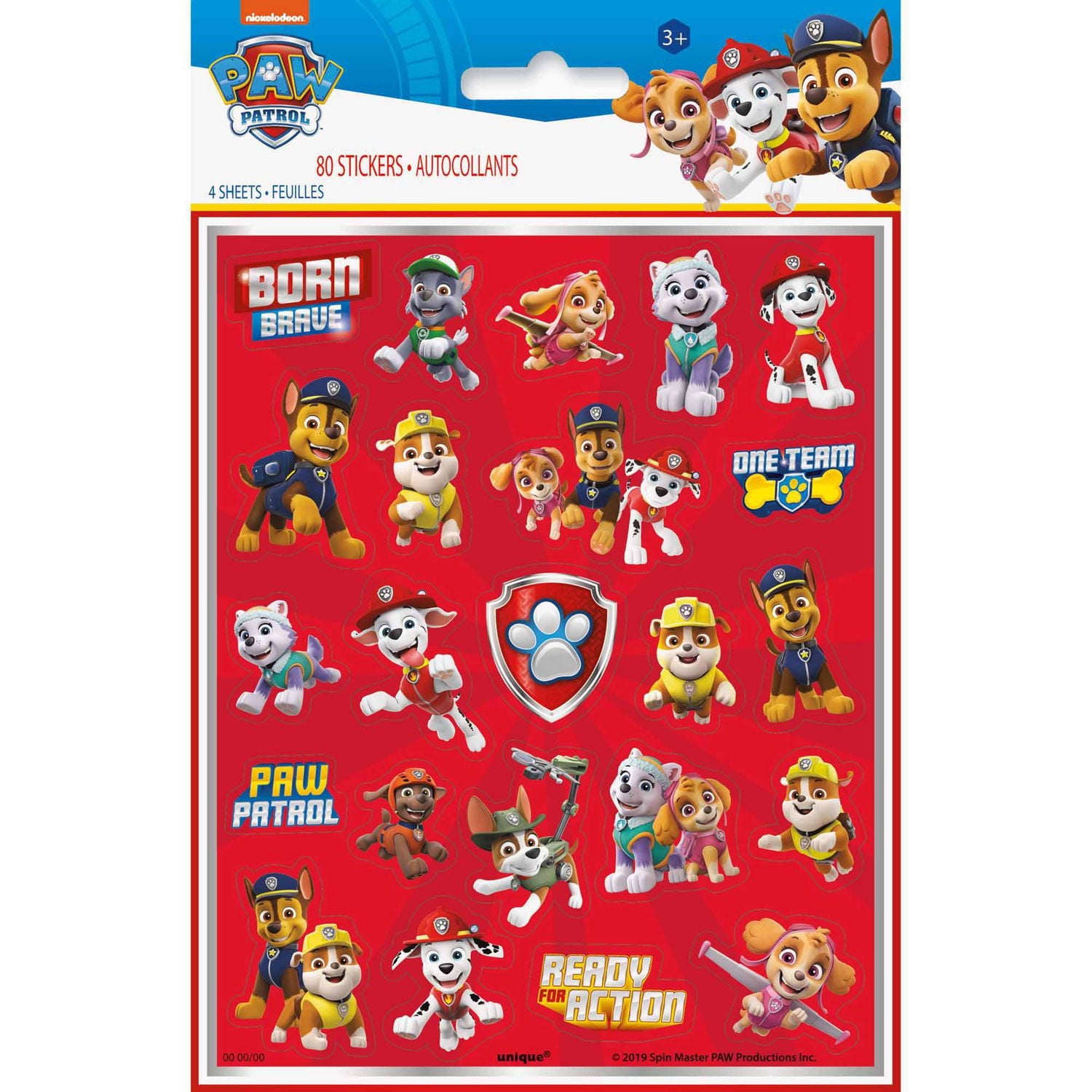 Click here for Unique Pretzels Paw Patrol Sticker Sheets  4ct prices