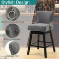 AVAWING Upholstered Fabric Bar Stools Chairs with Pull Ring, Living ...
