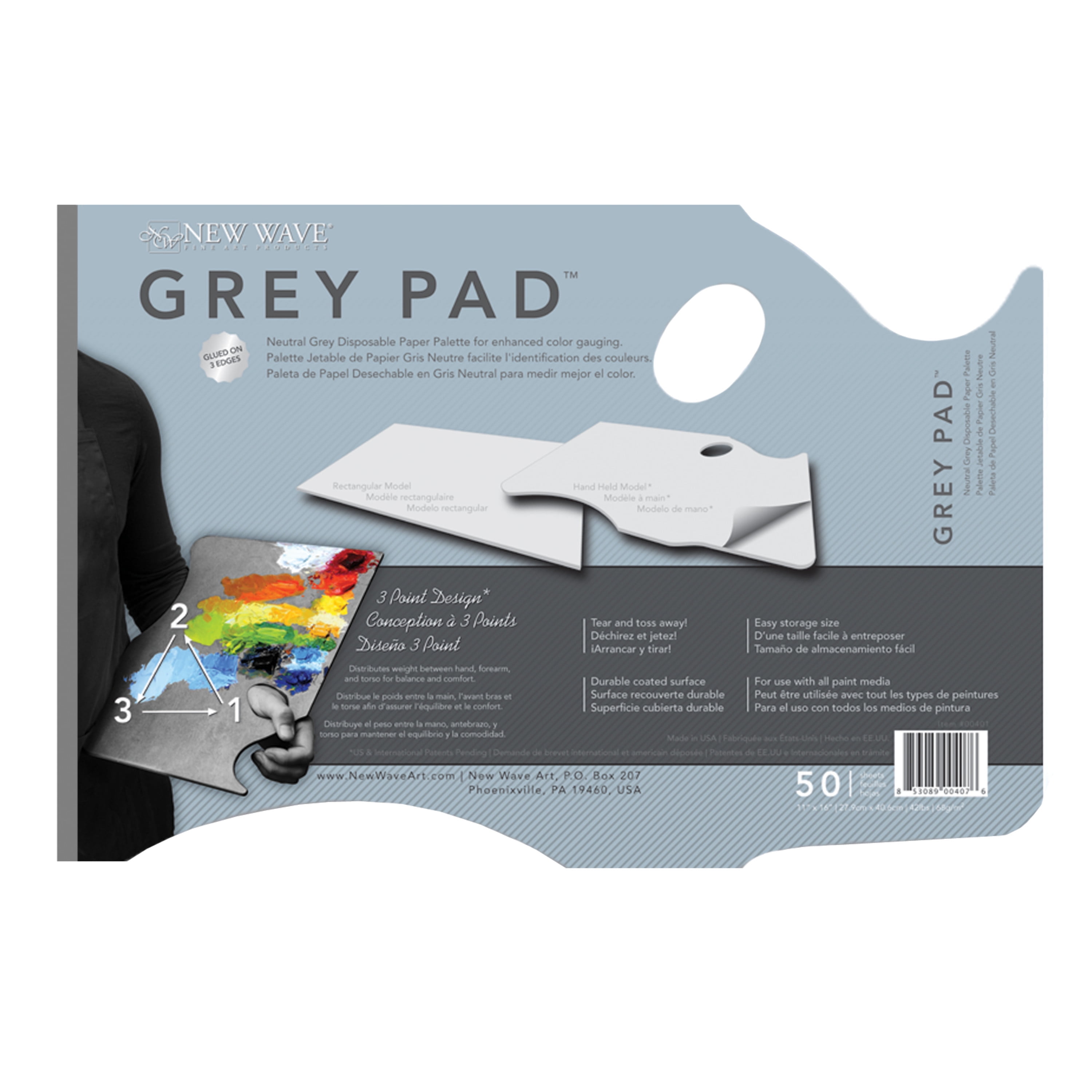 New Wave Grey Pad Paper Palette, 11" x 16", 50 Sheets - Walmart.com
