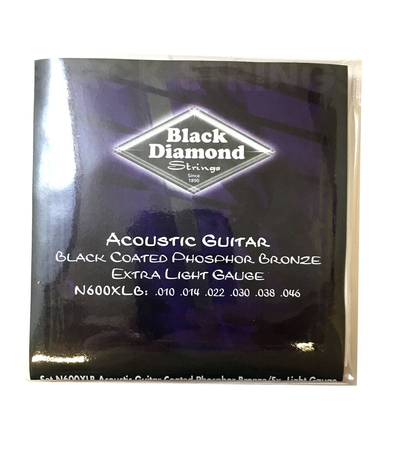 Black Diamond Guitar Strings Acoustic Extra Light Black Coated 10-46 ...