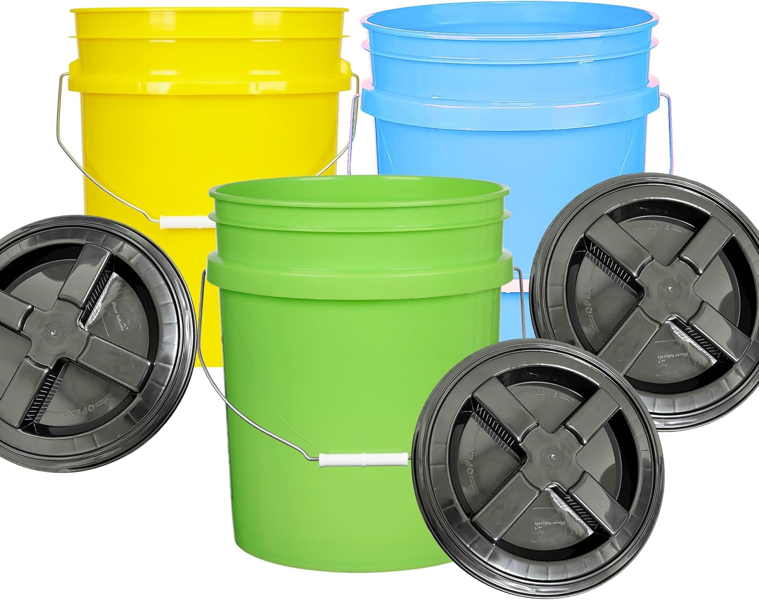 5 Gallon Buckets With Screw On Lids
