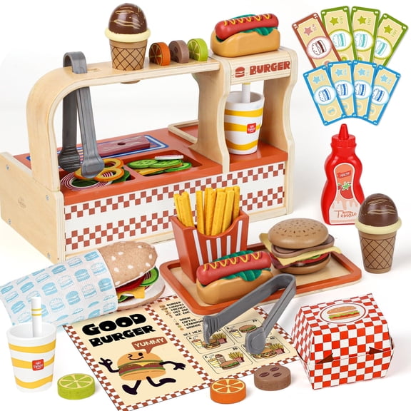 IYHN Play Food Toy for Kids Kitchen 70pcs Pretend Food Set with ...