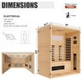 MEISSALIVVE Full Spectrum Sauna for Home,2~3 Person Indoor Sauna Room with with Bluetooth. and ...