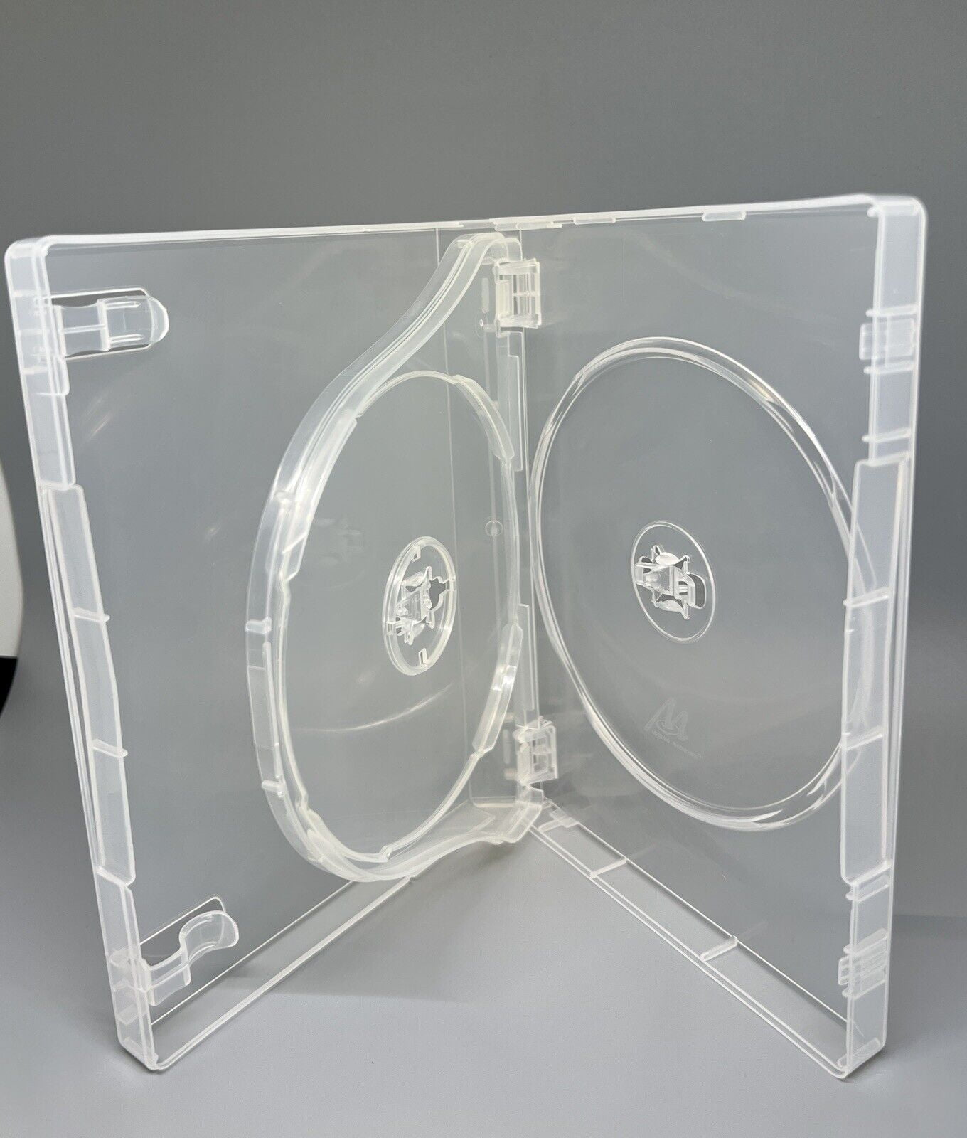5 PCS CLEAR 27MM DOUBLE (2) DVD CASE W/ SWING TRAY, SLEEVE, M LOCK, FD ...