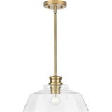 Singleton Collection One-Light 14" Vintage Brass Farmhouse Medium ...