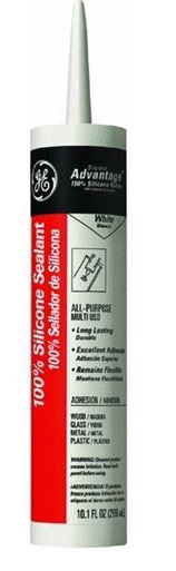 GE Sealants & Adhesives GE60. 02 10 Oz. White Silicone Rubber Sealant ...