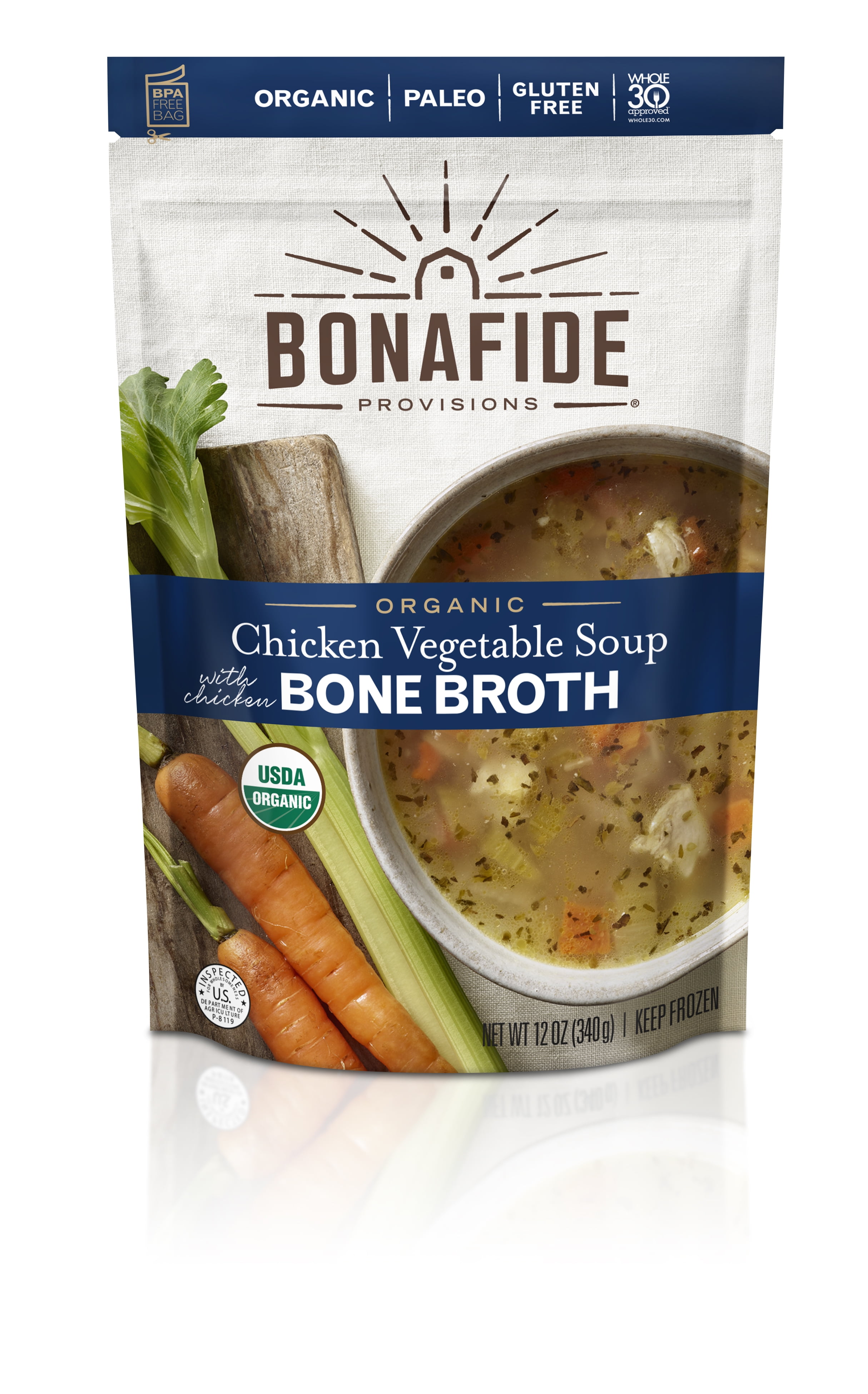 Bonafide Provisions Organic Chicken Vegetable Soup with Chicken Bone ...