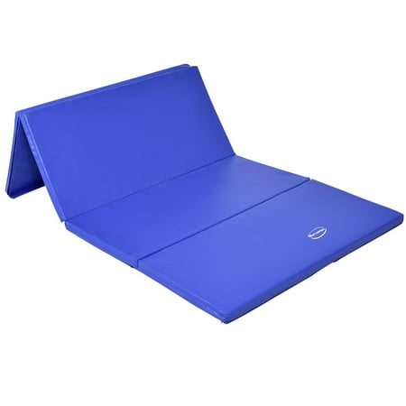 Gymax 4'x8'x2'' Gymnastics Mat Thick Folding Panel Fitness Exercise Mat ...