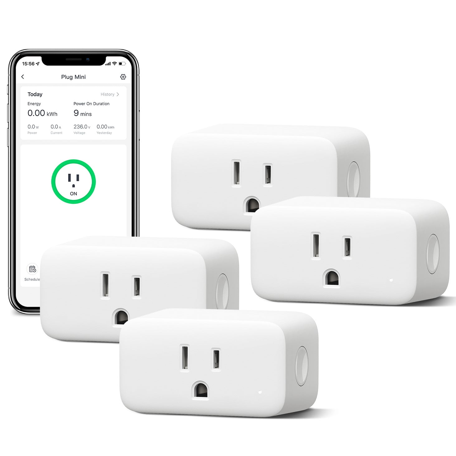 SwitchBot Plug Mini, Smart Wi-Fi and Bluetooth Outlet, 15A, 4 Pack - Walmart.com