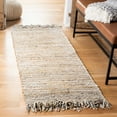 SAFAVIEH Vintage Leather Aaron Stripe Fringed Runner Rug, Beige/Multi ...