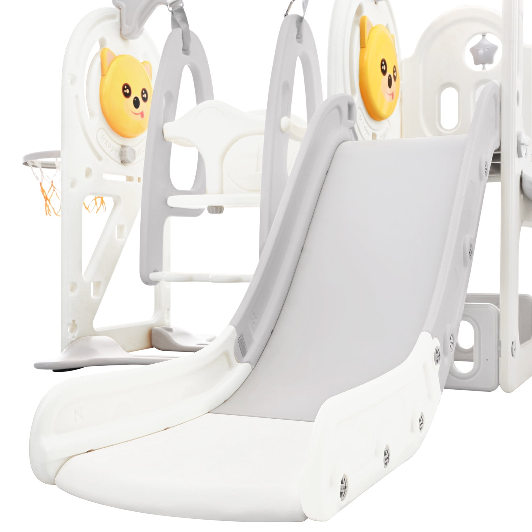 5-in-1 Toddler Slide and Swing Set, Kids Playground Climber Slide ...