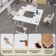 VORDERRY 63in x 23.6in Flip Top Rectangle Conference Room Table, Other ...