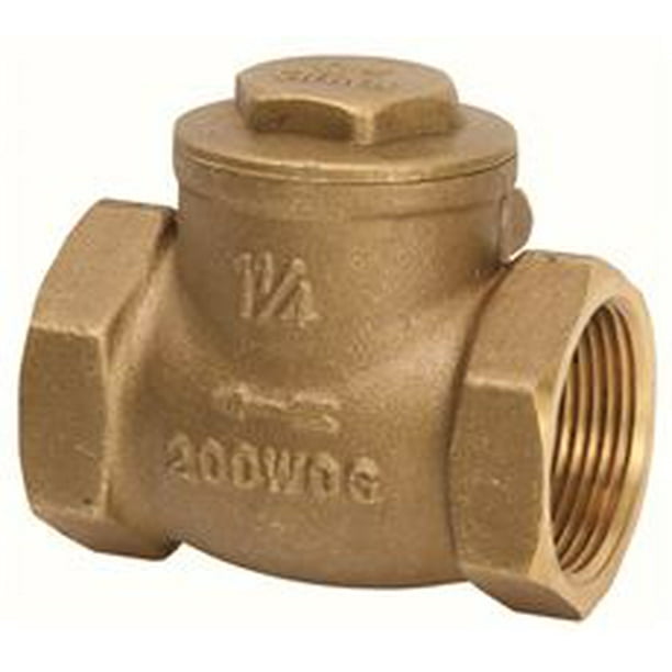 Rwv Brass Swing Check Valve T Pattern With Threaded Ends, 1-1/4 In ...