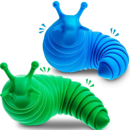 ALYLY Fidget Slug Stim Toy 2 Pieces 3D Printed Fidget Slug Articulating ...