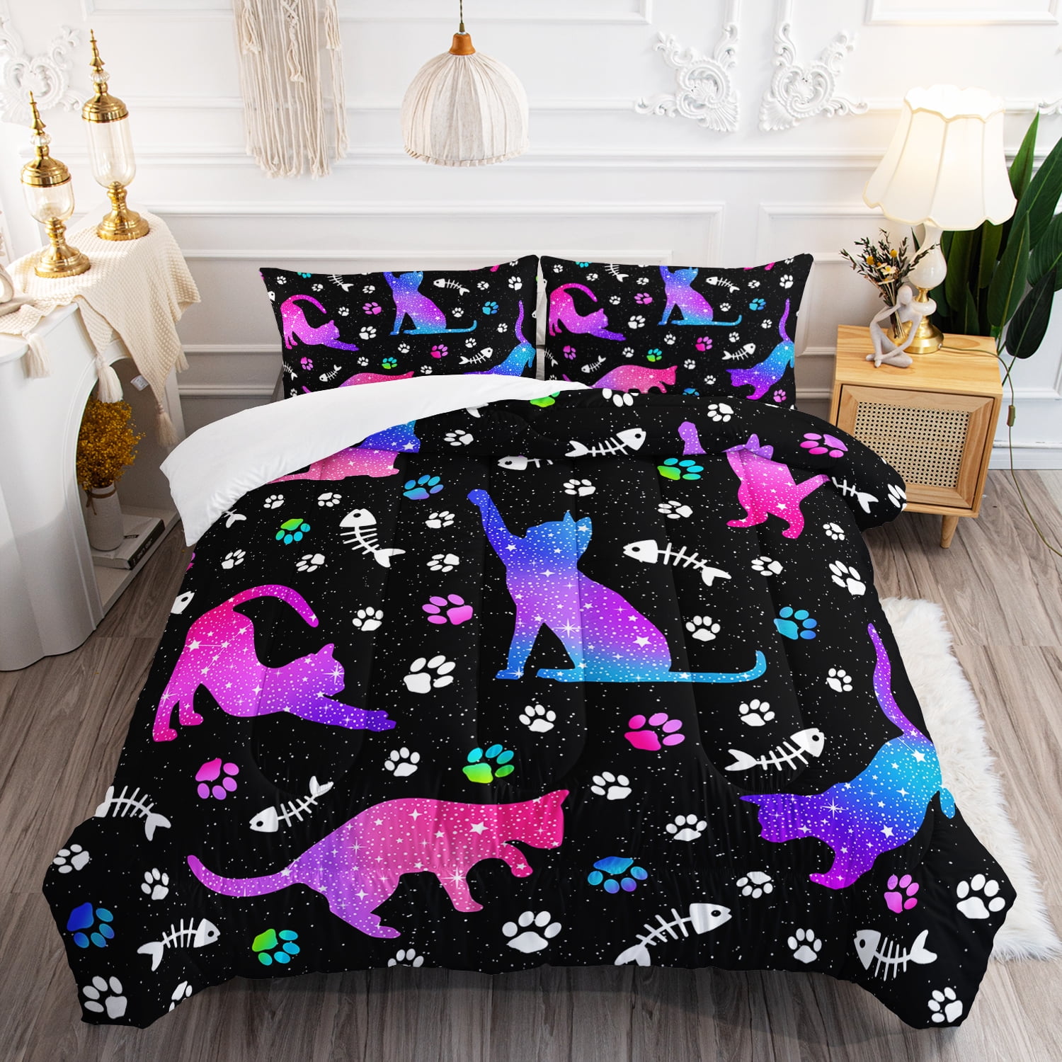 Hosima 3-Piece 3D Digital Comforter With Pattern Composed Of Multiple ...