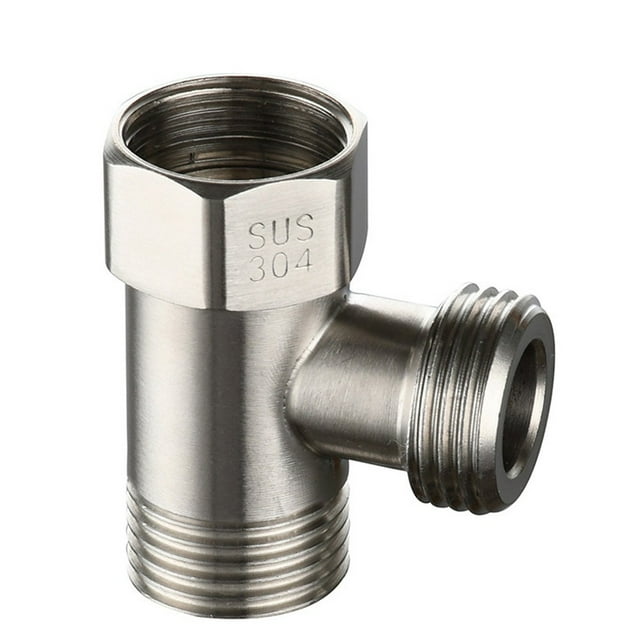 Ana Toilet 304 Stainless steel T Adapter G1/2 T-Valve for Bath Bidet Sprayer Shower - Walmart.com