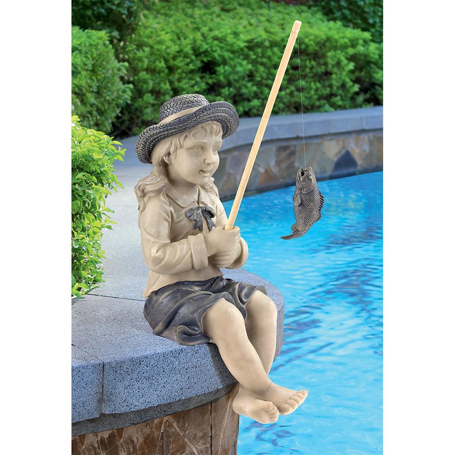 Design Toscano Nellie's Big Catch Fisherwoman Statue: Medium - Walmart.com
