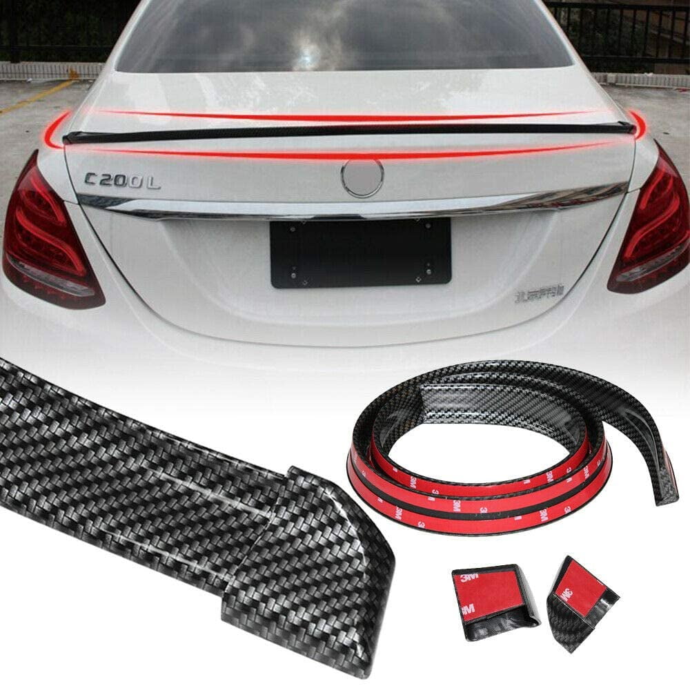 3M Carbon Fiber Universal Spoiler Rubber Rear Roof Trunk Molding Lip ...