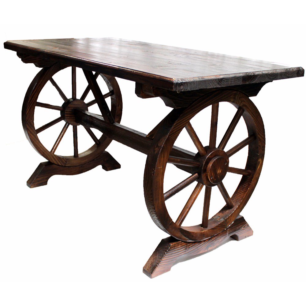 Wheeled Wooden Table,Brown - Walmart.com - Walmart.com