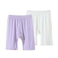 AHTJRT 2 Pack Girls Modal Athletic Shorts Cooling Elastic High Waisted ...