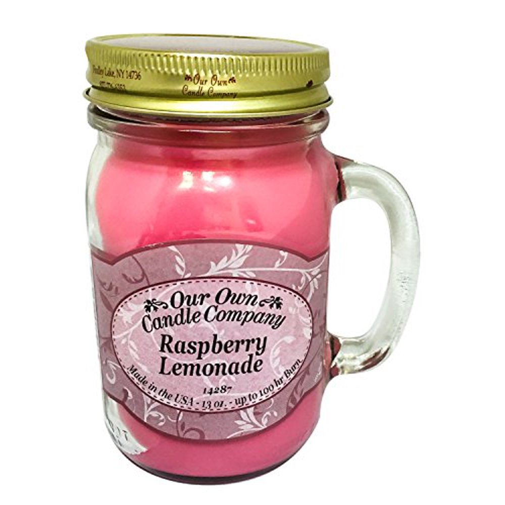 13oz RASPBERRY LEMONADE Scented Jar Candle (Our Own Candle Compan ...