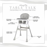 Dream On Me Portable 2-In-1 Table Talk High Chair, Gray - Walmart.com