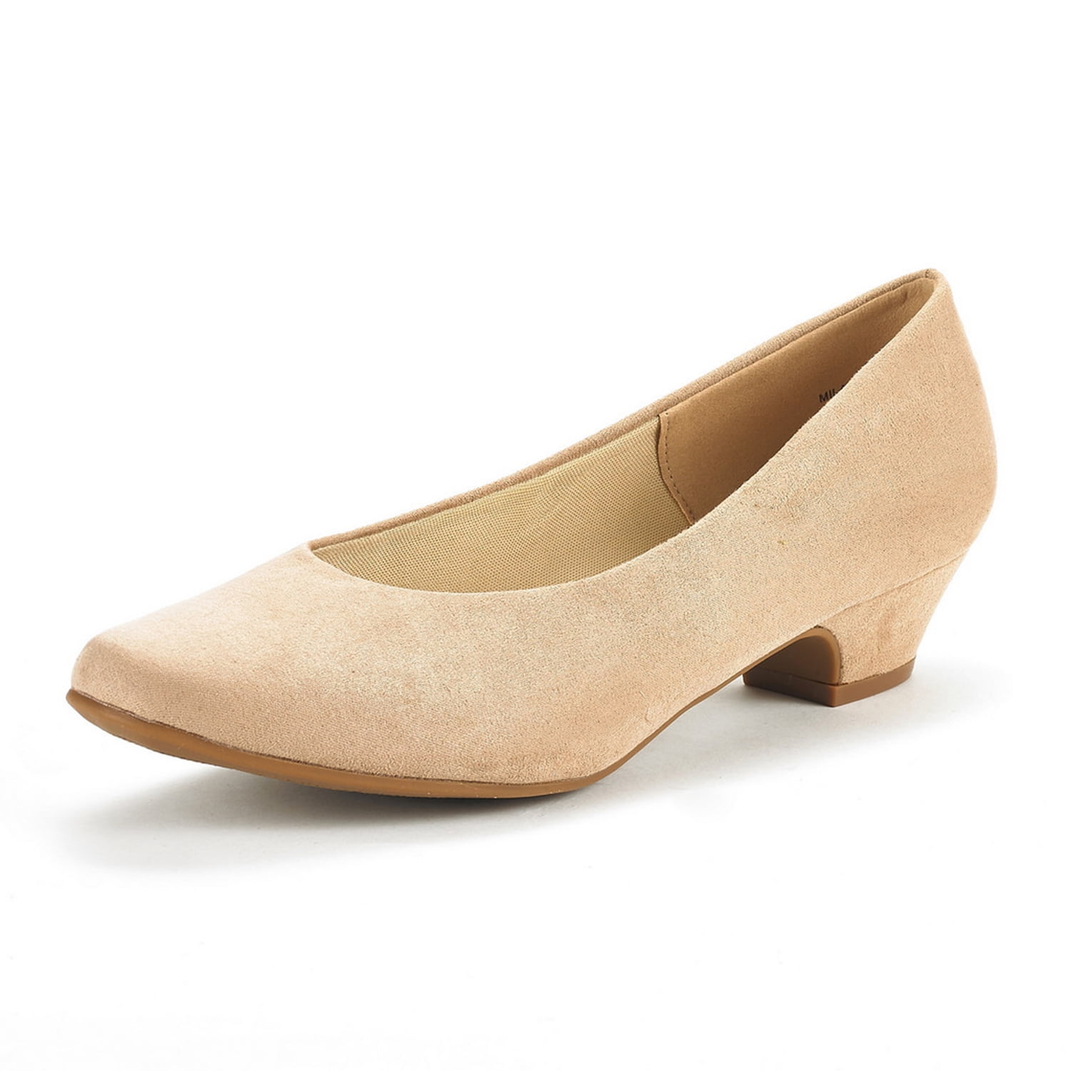 Dream Pairs Women Fashion Heel Pump Shoes Low Chunky Slip On Round Toe ...