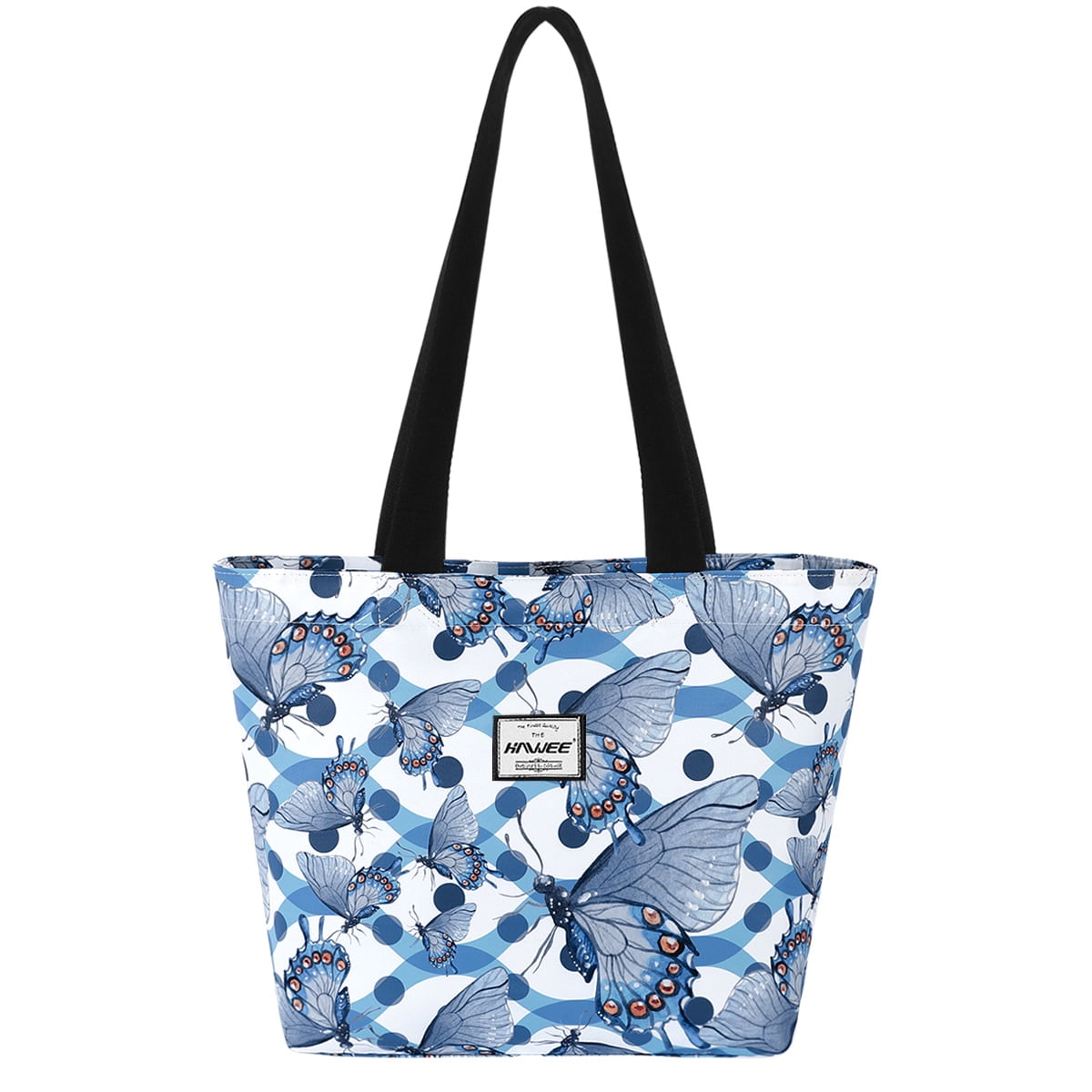 HAWEE Waterproof Zippered Tote Purse for Women Girls Inside Mesh Pocket ...