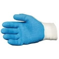 Memphis Glove Flex Tuff Latex Dipped Gloves, Medium, Blue/White ...