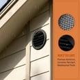 Round Aluminum Louver with Insect Screen, 2 Inches, Black (6) - Walmart.com
